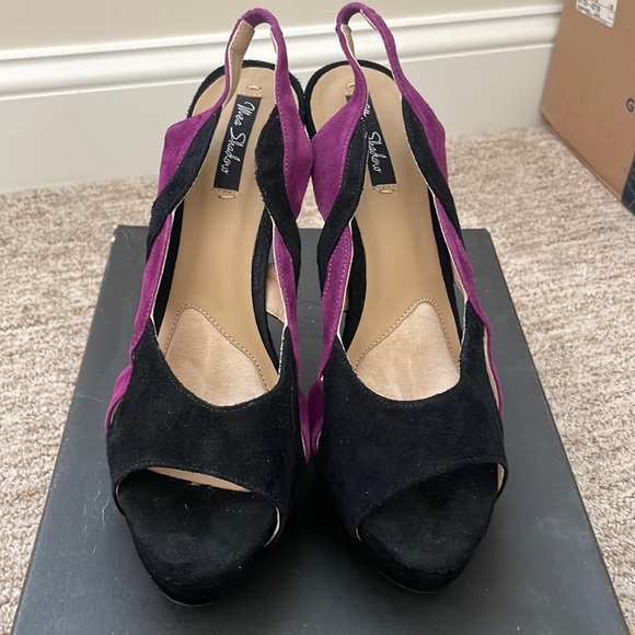 Mea Shadow | Shoes | Mea Shadow Chantal Heels Eggplantblack Genuine ...